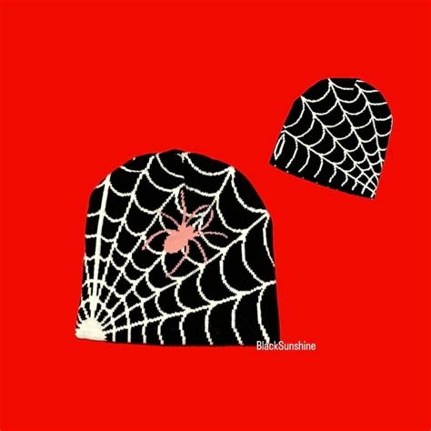 Spider Web Beanie Hat Etsy