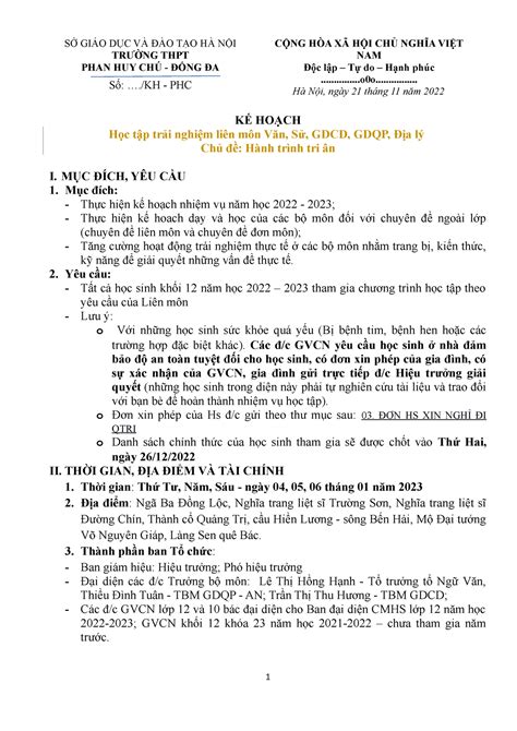 Kh Trai Nghiem Quang Tri Duy T S Gi O D C V O T O H N I Tr Ng Thpt Phan Huy Ch