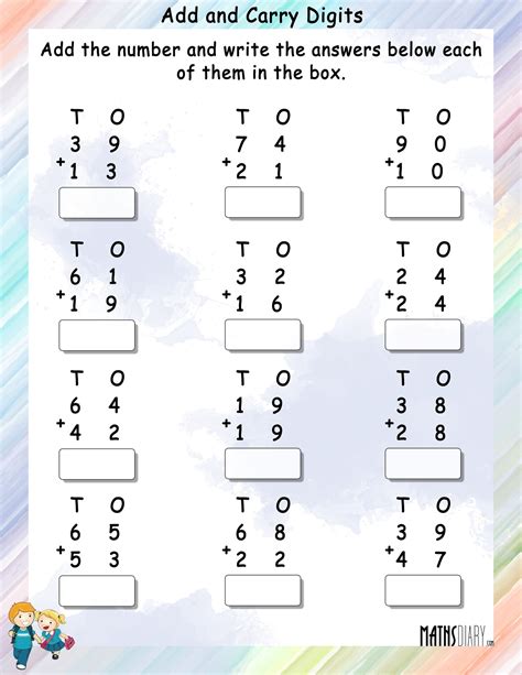 Addition Carry Over Sums For Class 1