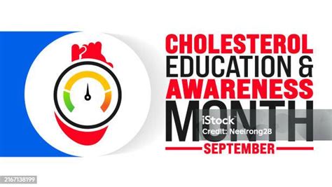 전국 콜레스테롤 교육 및 인식의 달은 매년 9월입니다 휴일 개념입니다 배경 배너 카드 포스터 플래 카드 독특한 모양의 디자인 템플릿 2024년에 대한 스톡 벡터 아트 및