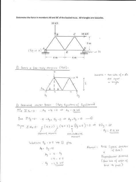 Sample Truss Problem And Solution Pdf