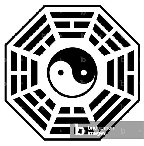 Image Of China Bagua Eight Trigram Diagram Surrounding Central Yin