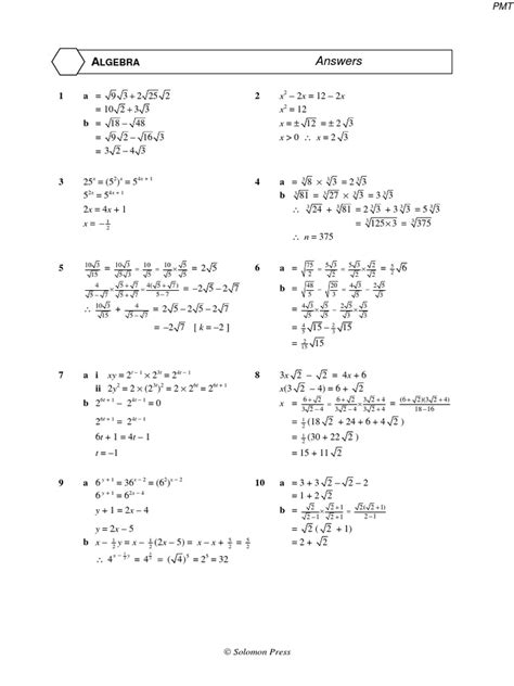 03b Indices And Surds Further Questions Answers Pdf Mathematics
