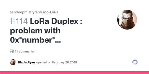 Lora Duplex Problem With 0xnumber Communication · Issue 114