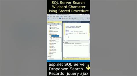 Search Records With Wildcard Using Stored Procedures Sql Server Youtube