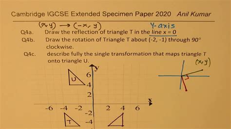 Rotation Of Triangle About External Point Igcse 2020 Q4 Youtube