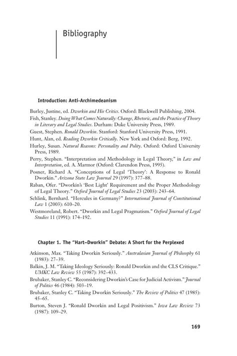 Bibliography Ronald Dworkin