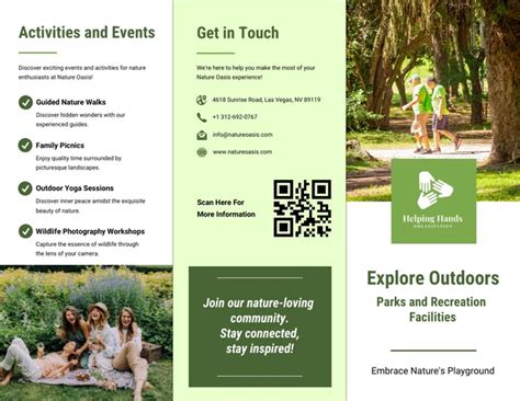 Parks And Recreation Facilities Brochure Template Venngage