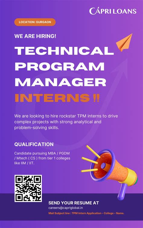 Sanju Saini On Linkedin Hiringalert Tpminternship Technicalprogrammanager Capriglobal…