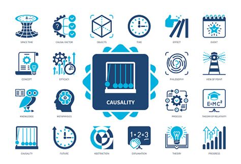 Causality Solid Icon Set Stock Illustration Download Image Now Icon