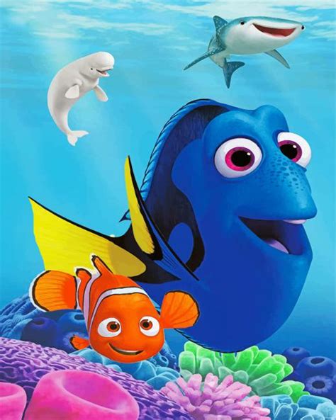 Finding Dory Movie Paint By Numbers Numeral Paint Kit