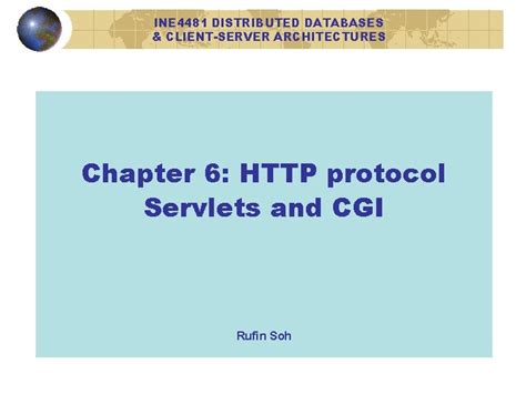Ine 4481 Distributed Databases Clientserver Architectures Chapter 6
