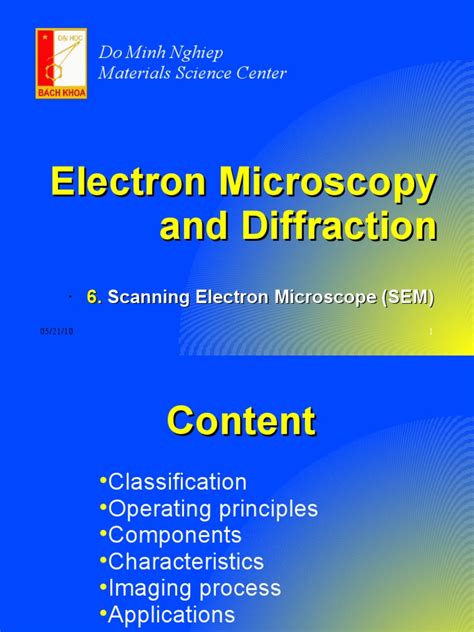 PDF SEM Electron Microscopy And Diffraction DOKUMEN TIPS