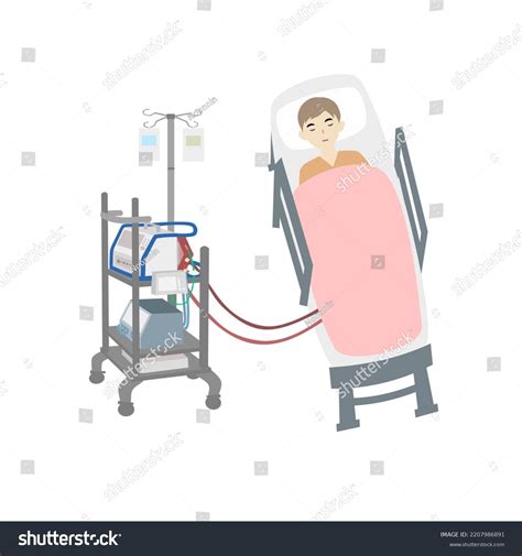 Extracorporeal Membrane Oxygenation Ecmo Life Support Stock Vector