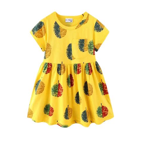 لباس دختران کوچک پادشاهی لباس های تعطیلات تابستانی چاپی زیبا