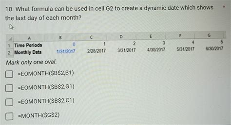 what formula can be used in cell g2 to create a dynamic date which
