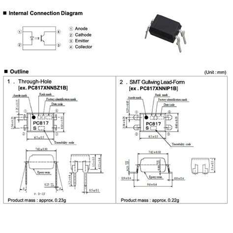 Pc817 Optocoupler Pinout Schematic Equivalent 45 Off