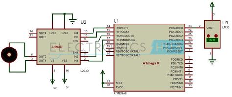Temperature Controlled Dc Fan Using Atmega8 Microcontroller