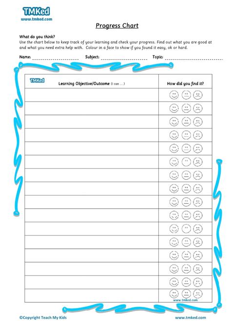Progress Chart 5 Tmk Education