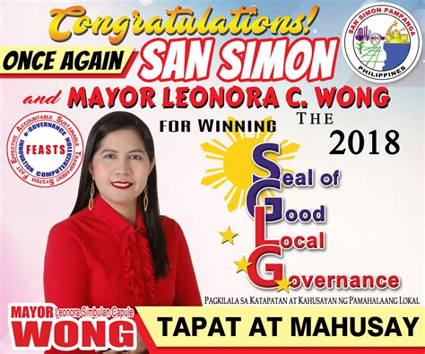 Congratulations To Hon Leonora Honorable Wong Leonora