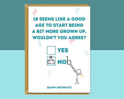 Funny 18th Birthday Card Personalised Inside If Required For Him Or