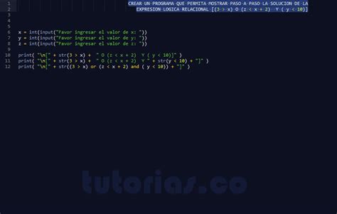 Operadores Python Operacion Logica Relacional Paso A Paso