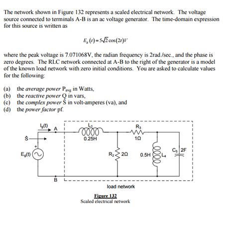 Solved The Network Shown In Figure 132 Represents A Scaled