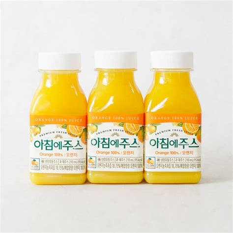 서울우유 아침에주스 오렌지 210ml3 배민스토어