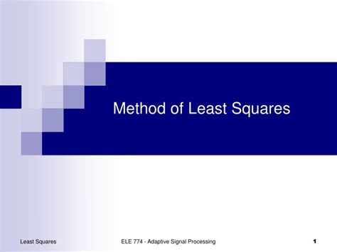 ppt method of least squares powerpoint presentation free download