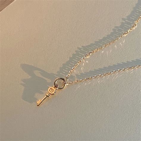 유어오브 [유어오브] 14k 키 네크리스 3 Color 데일리 심플 우정 열쇠 금 레이어드 목걸이 위시버킷
