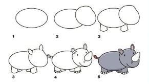 How To Draw Rhino Ideas 2 Step By Step Drawing Photos
