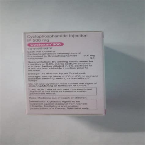Cycloxan 500mg Injection At 6825 Inr At Best Price In Bengaluru