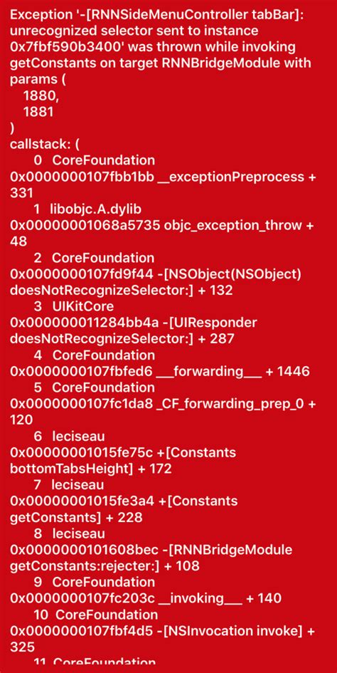 Rnnsplashscreen Tabbar Unrecognized Selector Sent To Instance 0x7fe55ec00c60 · Issue 4737