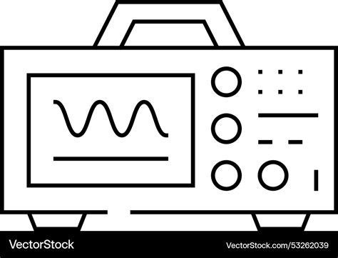 Oscilloscope Electrical Engineer Line Icon Vector Image