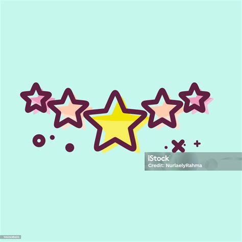 아이콘 별 다섯 개 등급 별 기호와 관련이 있습니다 Mbe 스타일 심플한 디자인 편집 가능 간단한 그림입니다 간단한 벡터 아이콘 금 금속에 대한 스톡 벡터 아트 및 기타