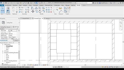 Revit Architecture Unit 5 12 Creating A Basic Ceiling Youtube