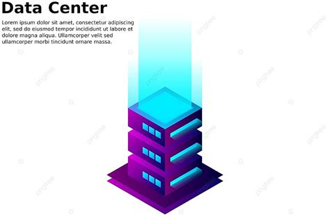 데이터 센터 아이소메트릭 벡터 일러스트 레이 션 템플릿 Psd 다운로드 디자인 자료 다운로드