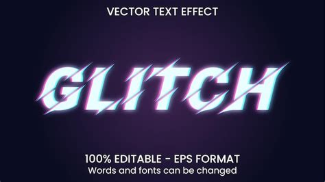 Premium Vector Glitch Vector Text Effect