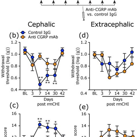 Early And Prolonged Treatment With Anti Cgrp Mab Ameliorates Cephalic Download Scientific