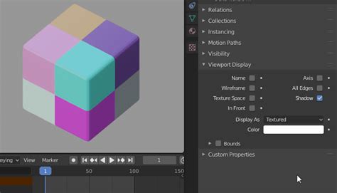 interface object properties viewport display color question blender