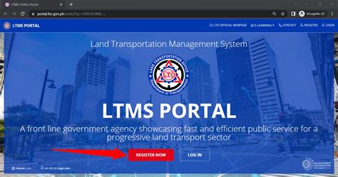 Ltms Registration Guide Saferoadsph Driving
