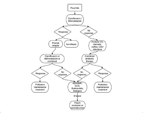 Proposed Treatment Algorithm In Pouchitis Cd Crohns Disease Cmv