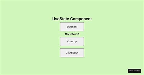 Basic Hooks Usestate Codesandbox