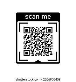 Qr Code Frame Black Color Scan Stock Vector Royalty Free Shutterstock