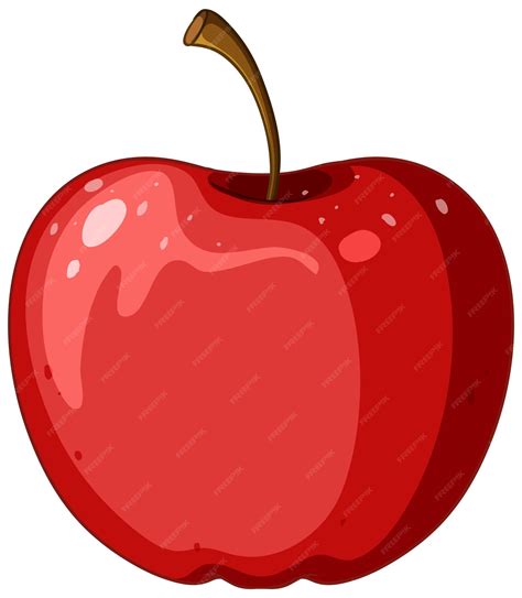 Cartoon Red Apple