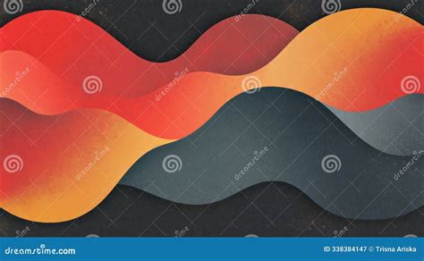 Abstract Wavy Design With Warm And Cool Colors Creating A Dynamic Visual Effect Stock