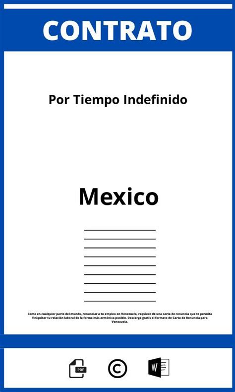 Contrato Por Tiempo Indefinido Ejemplo Mexico 2026