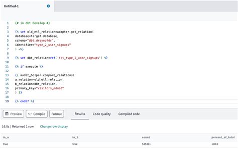 Error Message Running Comparerelations Macro Within Dbt Audit Helper Package Help Dbt