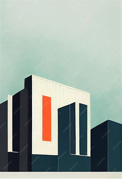 바우하우스 회화 예술 복고풍 색상 멋진 빈티지 모양 작곡 배경 인쇄 프리미엄 사진