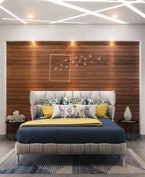 Modern Zigzag False Ceiling Design Simple Bedroom Bedroom Interior
